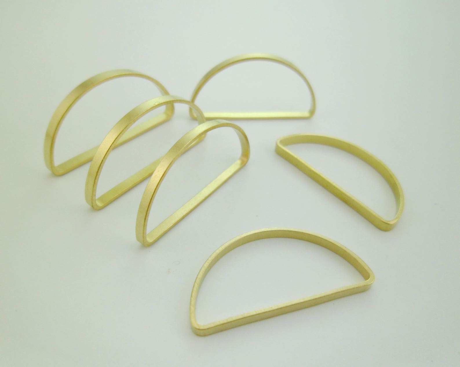 40pcs 30x15mm Medium Semi-circle Brass Frames Link Connectors | Etsy