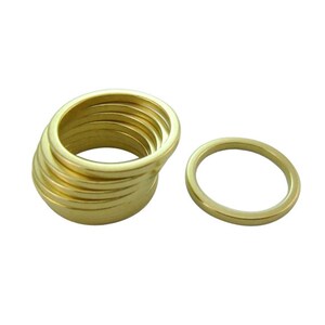 50pcs ~20mm Medium Brass Versatile Round Circle Rings Connectors Links ...