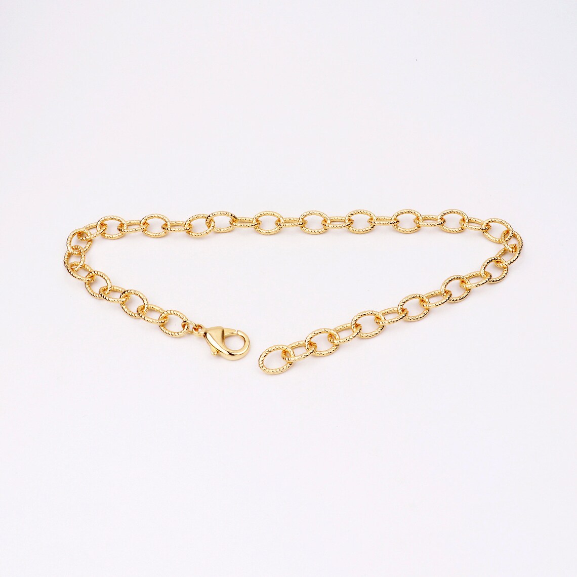 Handmade Custom 1pcs Delicate 18K Gold Filled Openable Links Textured ...