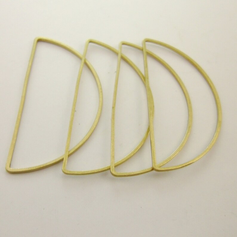 20pcs 45x23mm Versatile Large Half Circle Raw Brass Frame Link | Etsy