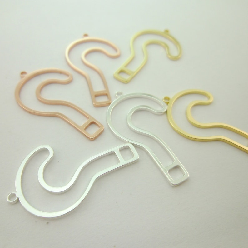 5pcs Gold Silver Rose Gold Question Mark Hollow Handcrafted - Etsy