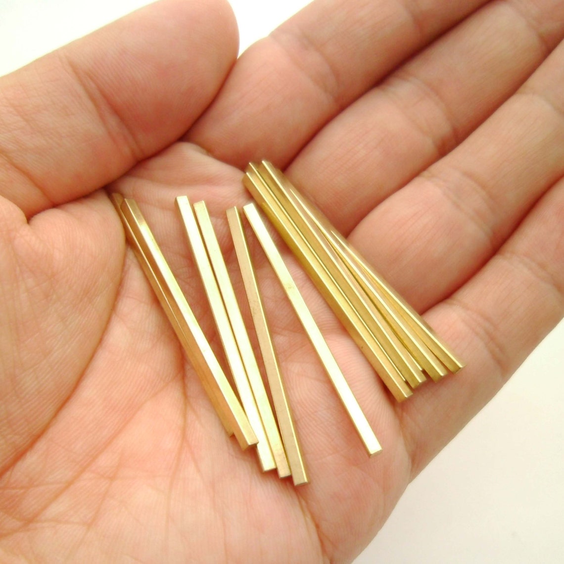 50pcs High Quality 2x45mm Solid Raw Brass Bars WITHOUT Hole Geometry ...