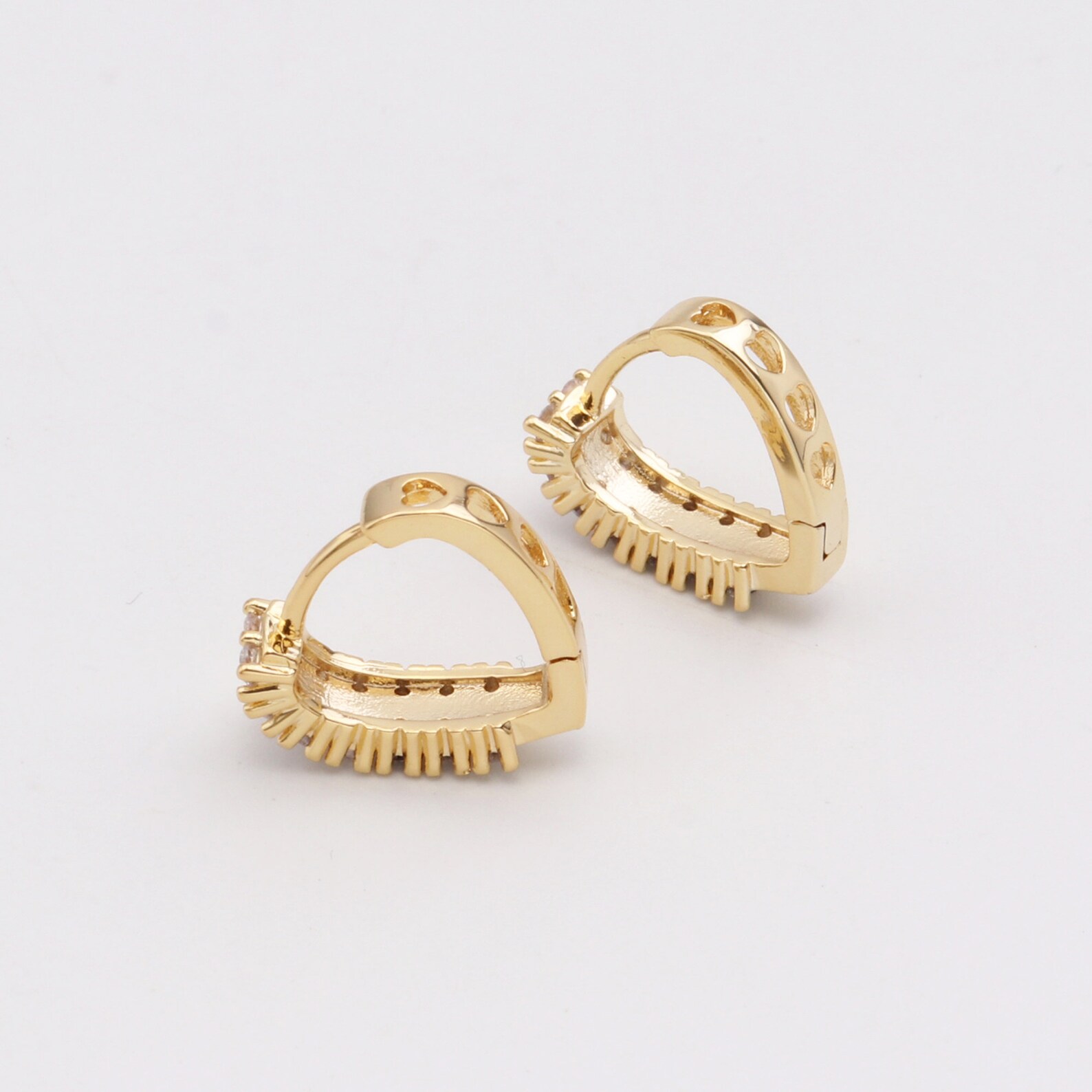 Custom Handmade 1 Pair Delicacy 18kt Gold Filled High Quality Double ...