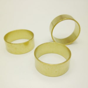 20pcs Thick Brass Tube Round Circle Ring Blanks Stampings Bases Size 8 ...