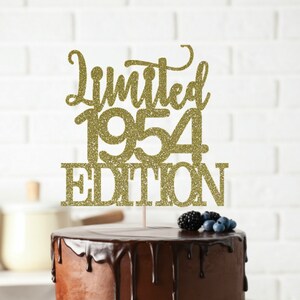 Limited 1954 Edition Cake Topper, Birth Year Cake Topper, 65th Birthday ...