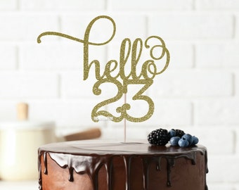 Twenty Three Cake Topper / 23 Cake Topper / 23rd Birthday / Twenty ...