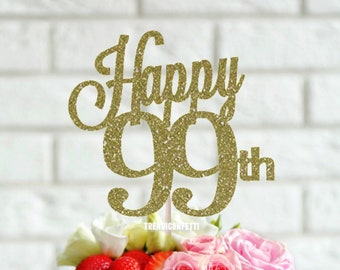 99th Birthday Cake Topper - Etsy