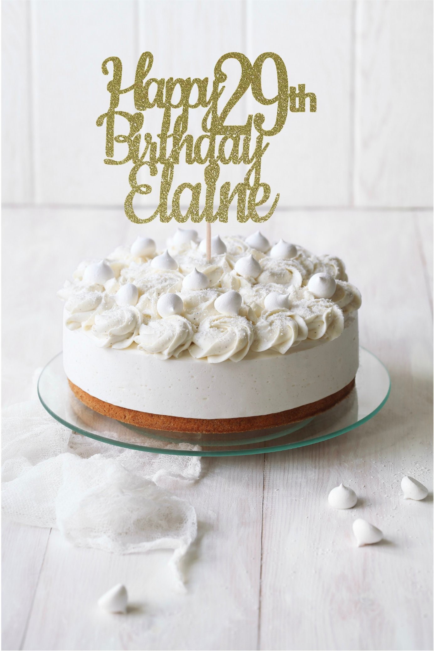 ANY NAME Happy 29th Birthday Cake Topper Birthday Cake | Etsy