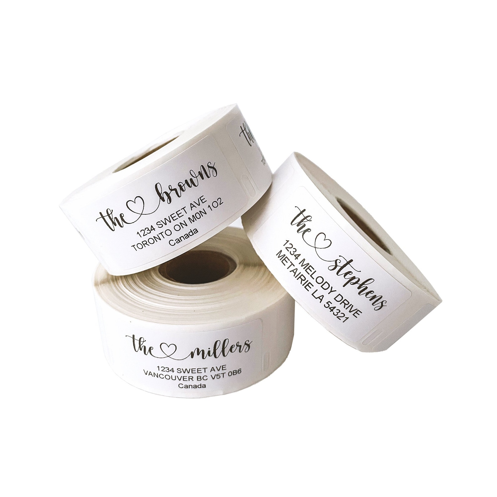 100 Address Label Stickers | Personalized Name Labels, Wedding Address ...