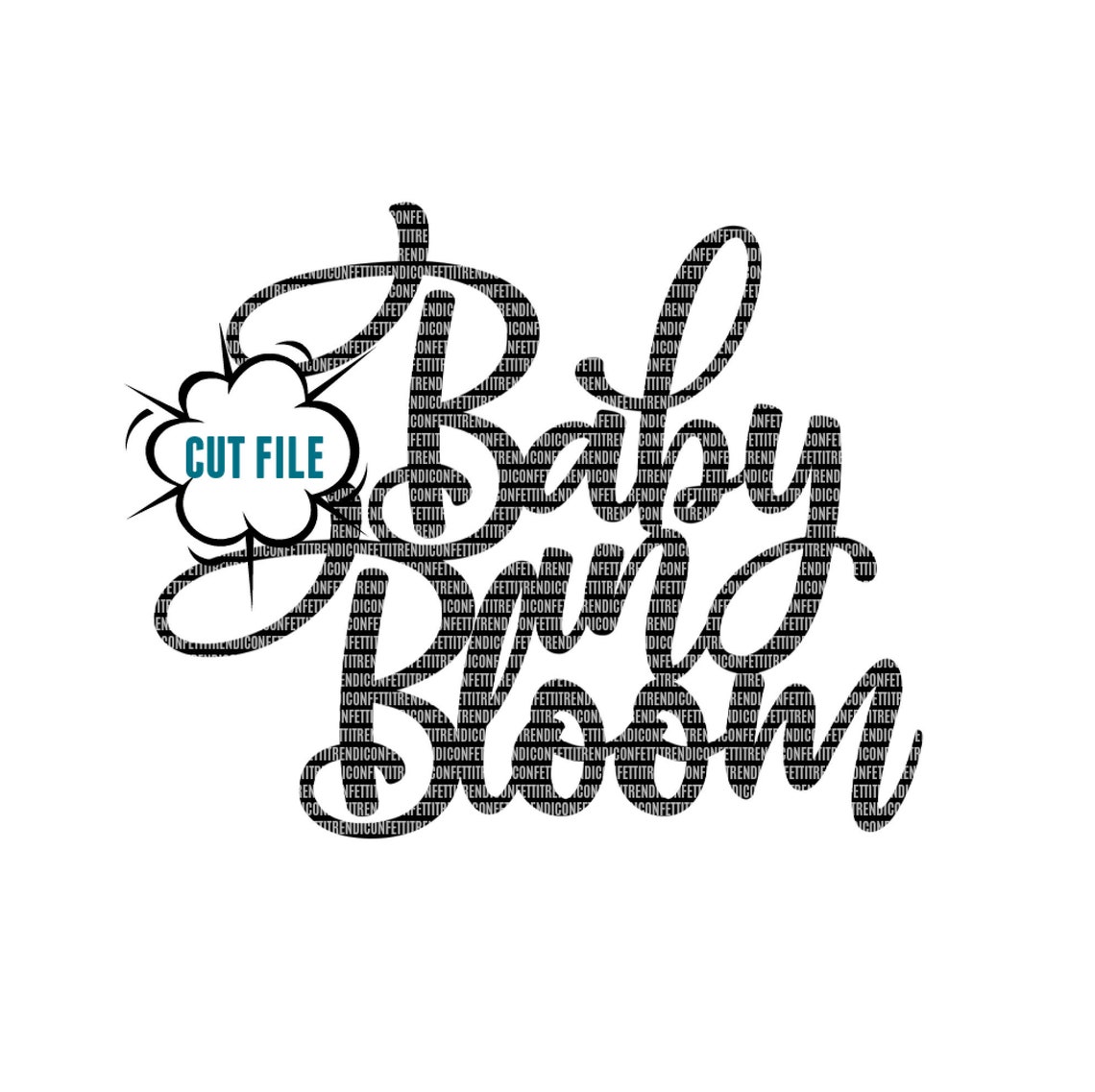 Baby in Bloom SVG Baby Shower Svg Cake Topper Svg Gender - Etsy