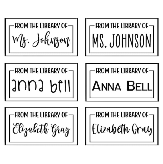 Personal Library Labels Counseling Library Labels Shop The