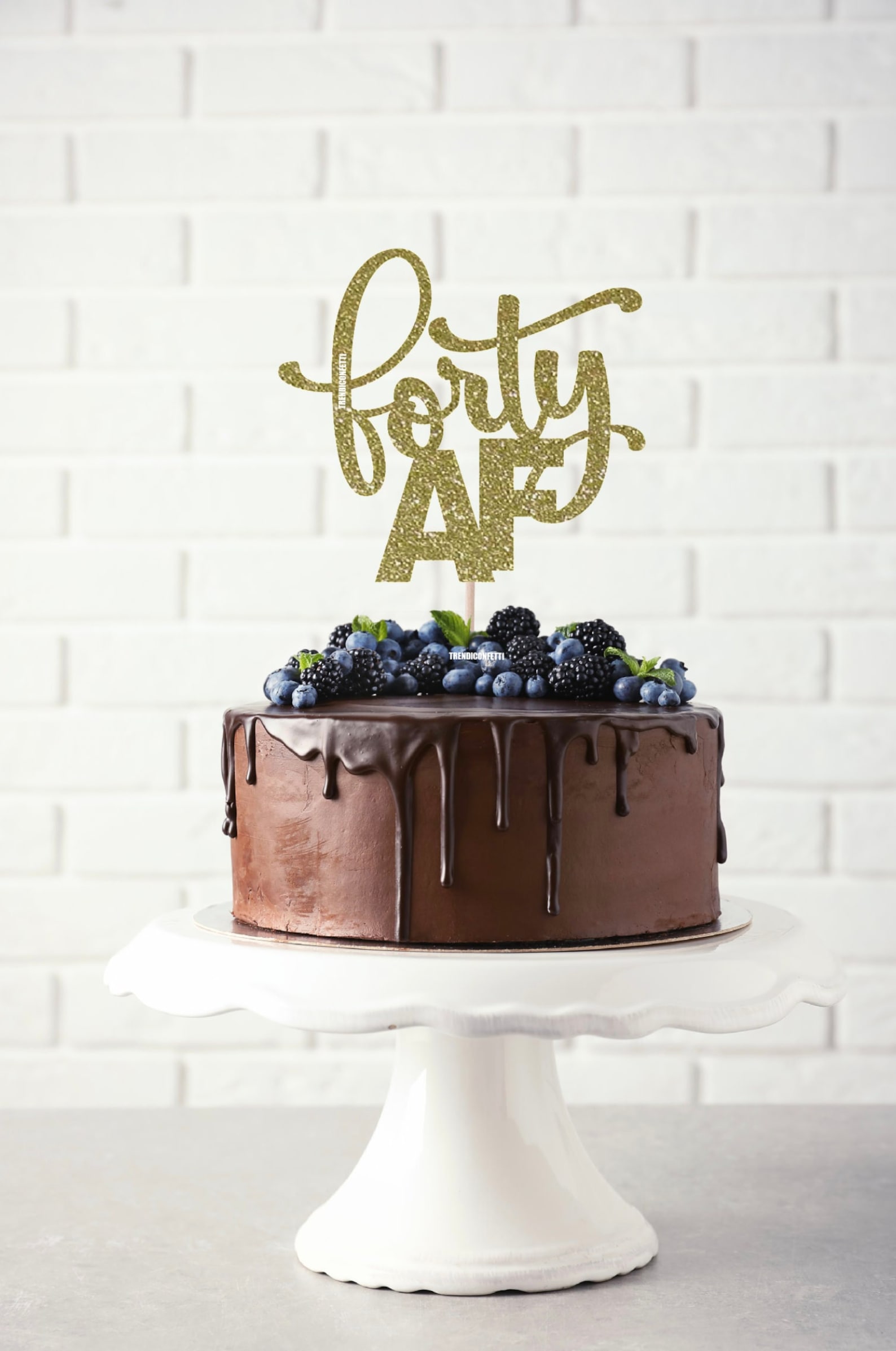 Forty AF SVG Birthday Svg Files Cake Topper Svg Cricut Cut - Etsy