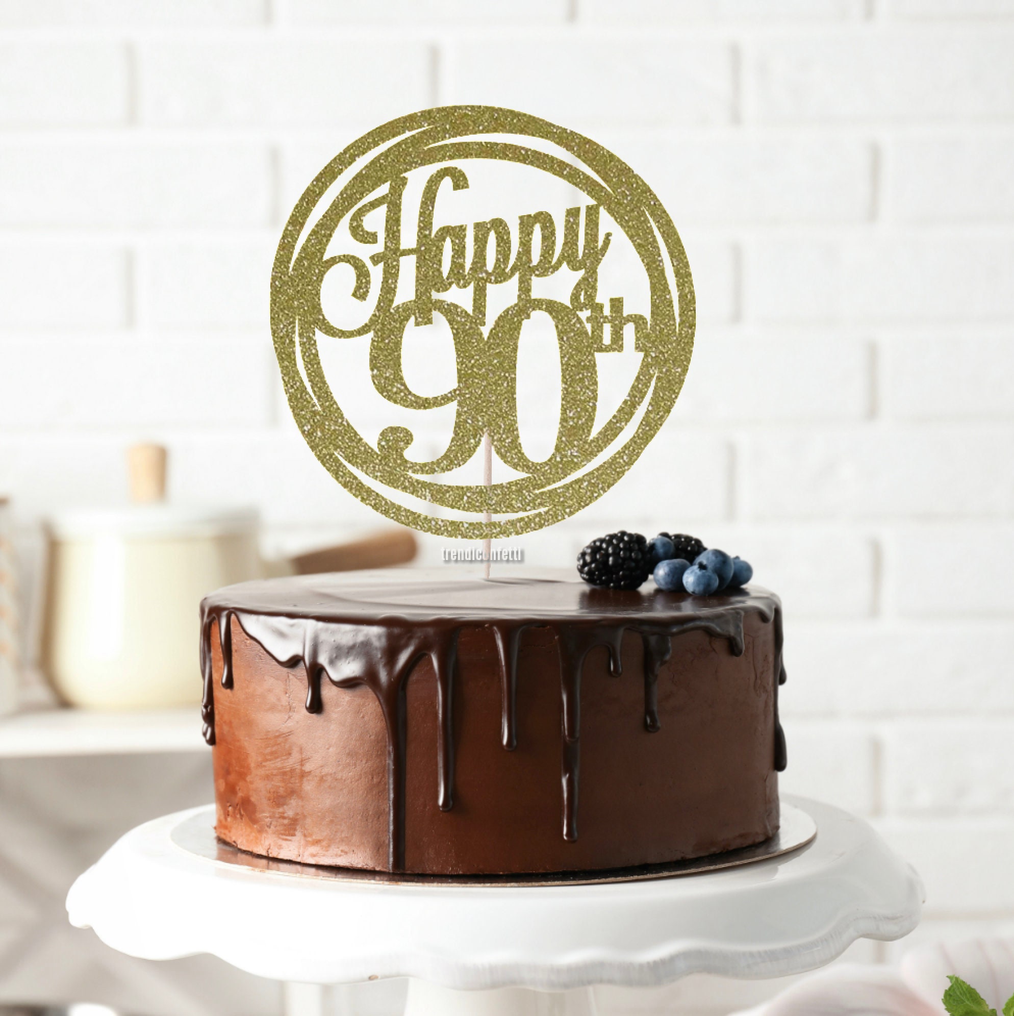 Happy 90th Cake Topper Happy 90th Birthday Cake Topper - Etsy Canada