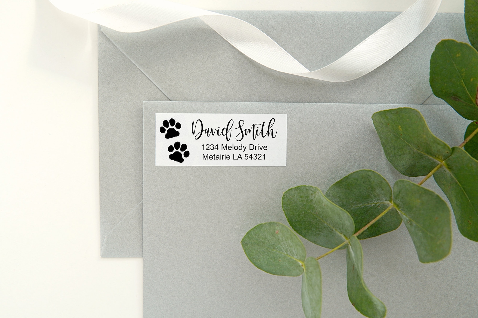 Paw Print Return Address Labels | Dog Paw Print, Wedding Address Labels ...