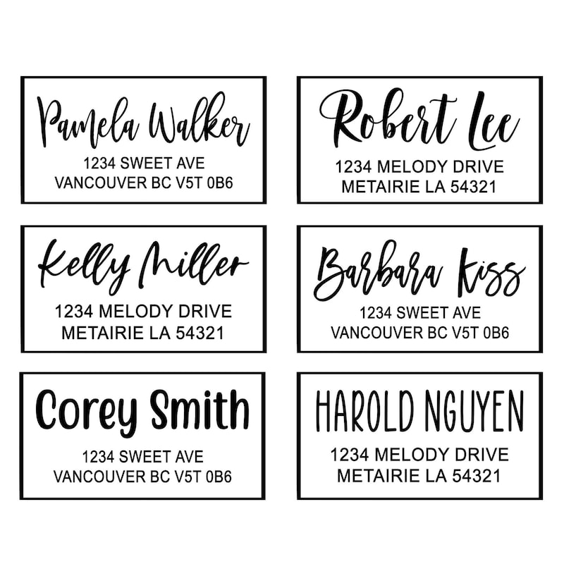 Personalized Self Adhesive Address Labels - Etsy