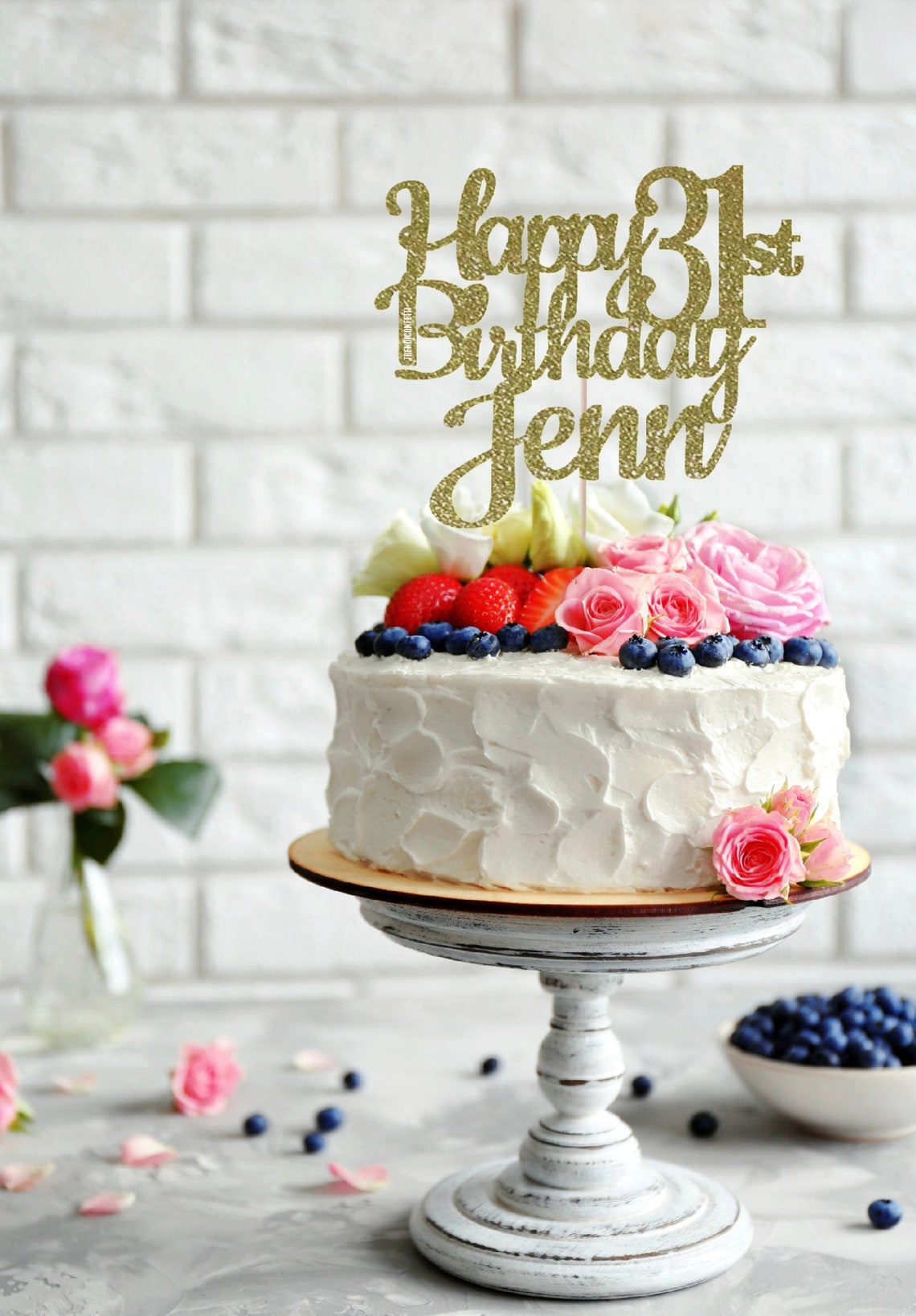 ANY NAME Happy 31st Birthday Cake Topper 31st Birthday | Etsy Canada