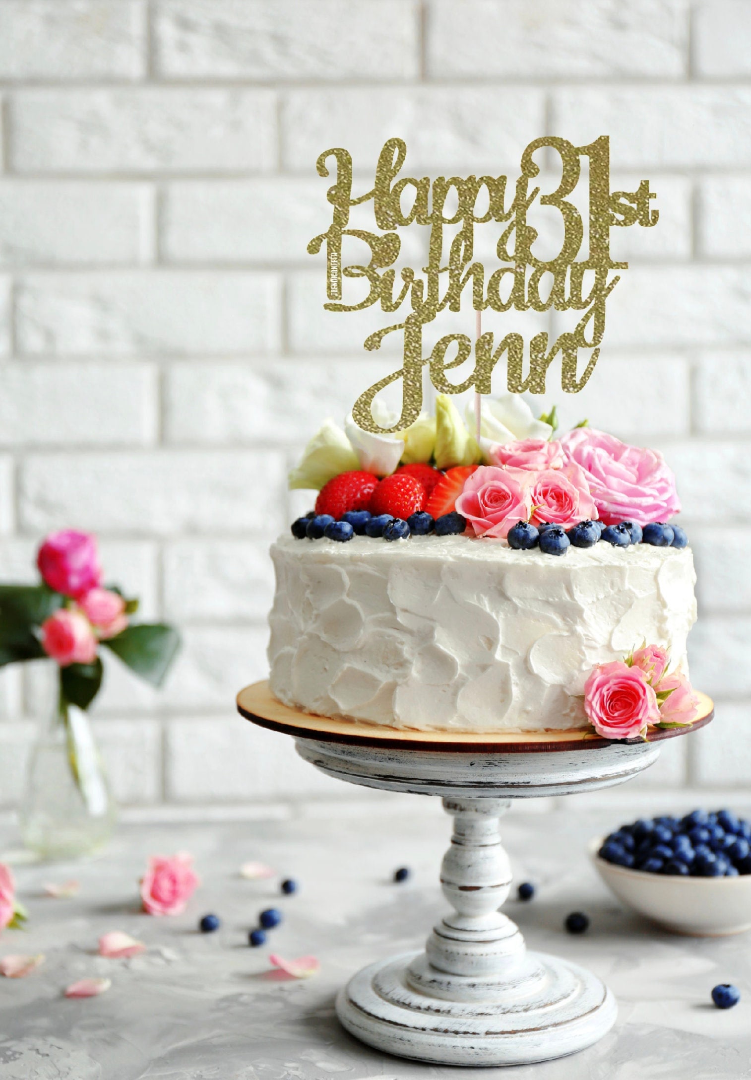 ANY NAME Happy 31st Birthday Cake Topper 31st Birthday | Etsy Canada