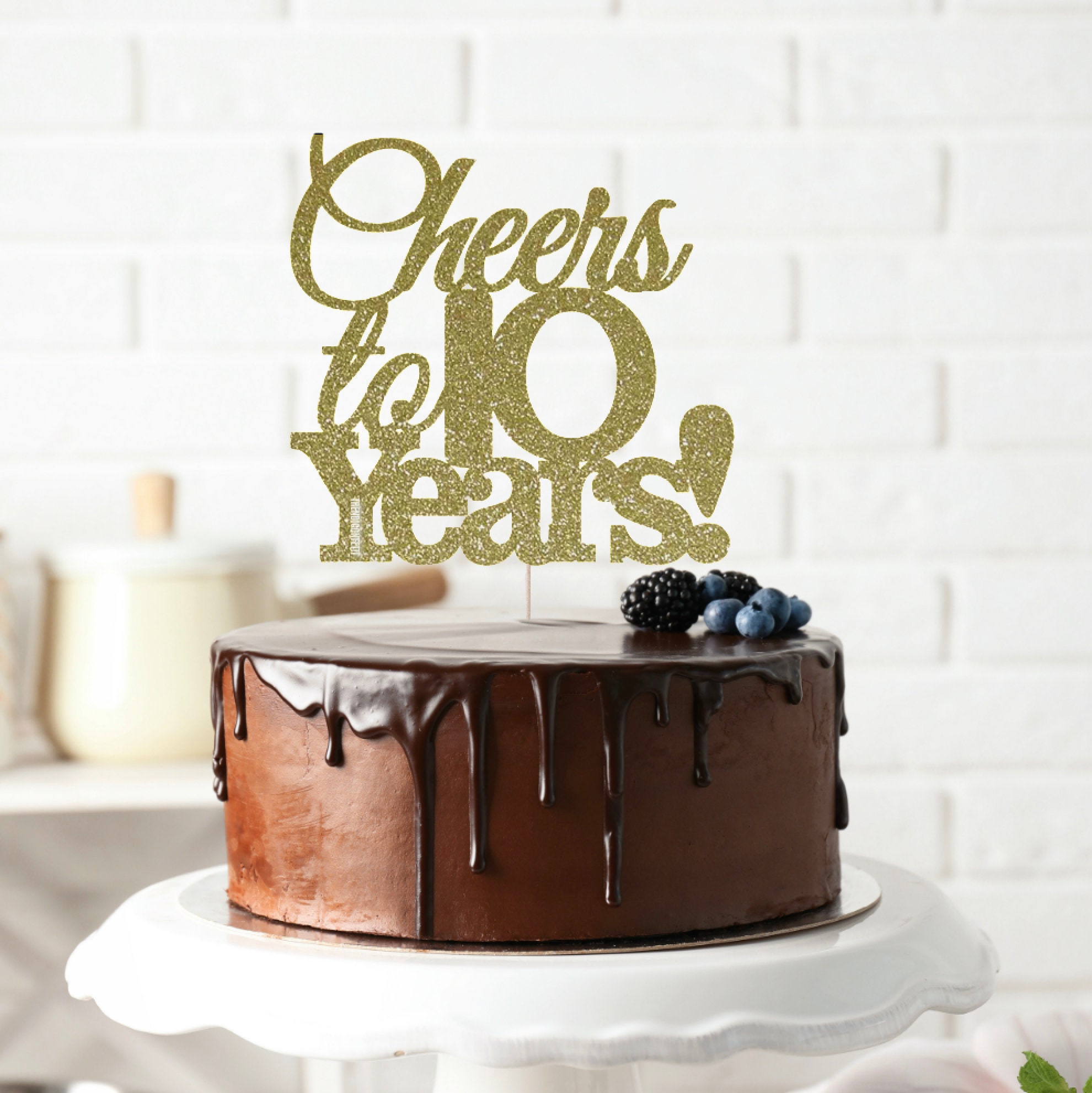 Cheers to 10 Years Cake Topper 10th Birthday Cake Topper - Etsy Canada
