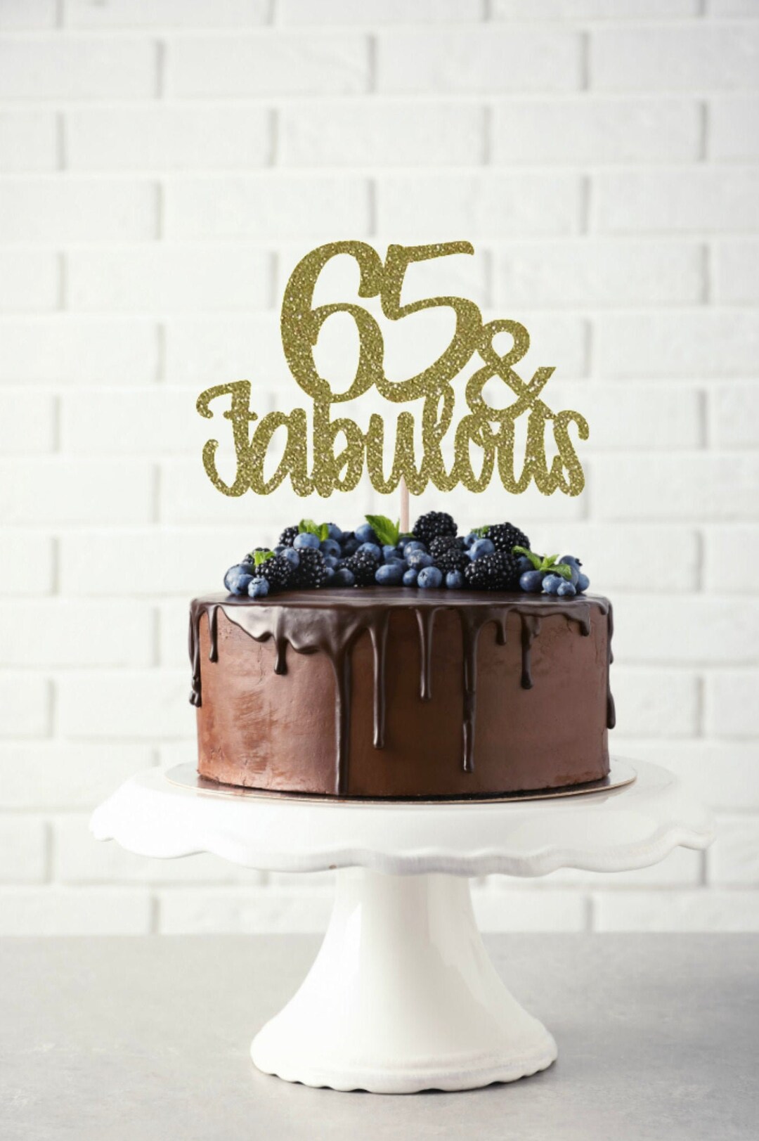 65 and Fabulous Cake Topper, Birthday Cake Topper, Happy 65th, 65th ...