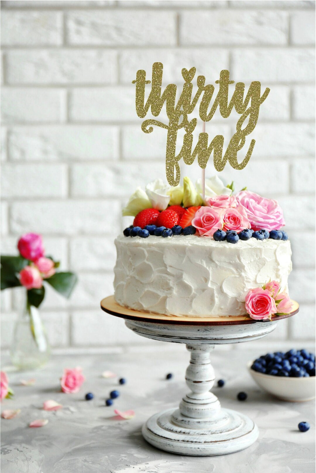 Thirty Fine Cake Topper, Thirty Something Cake Topper, Thirty Five Cake ...