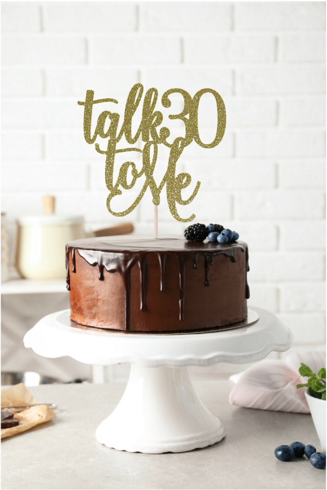 Talk 30 to Me Cake Topper, Birthday Cake Topper, 30th Birthday Cake ...