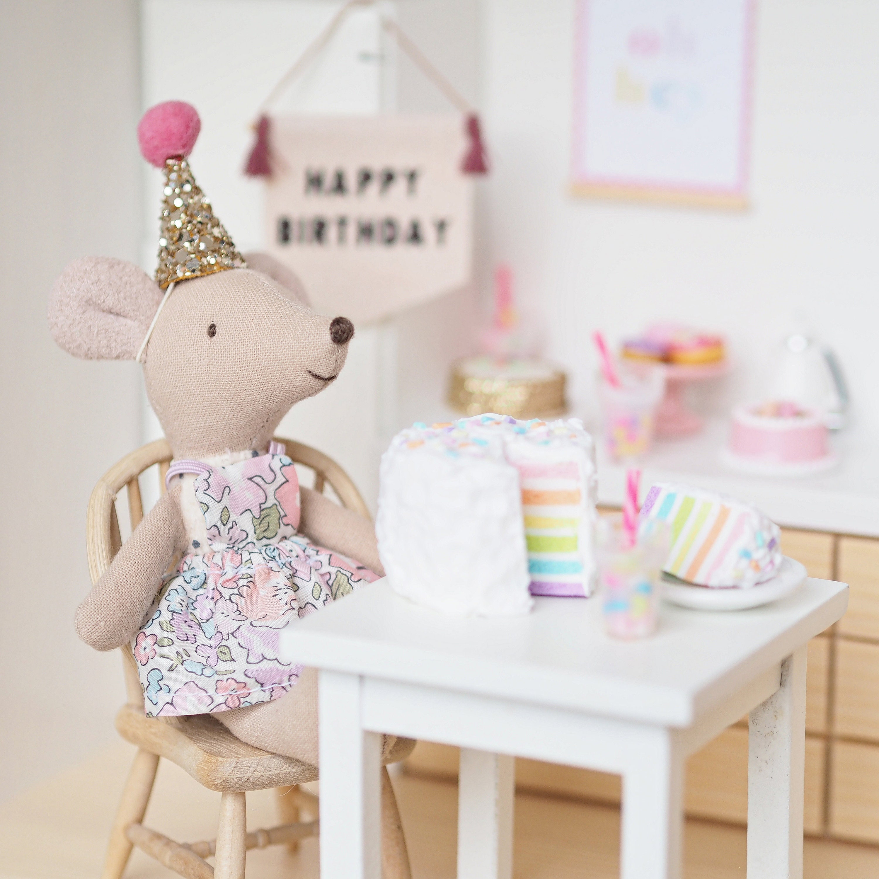 Maileg Party Hat Maileg Mouse Outfit Maileg Bunny Pom - Etsy