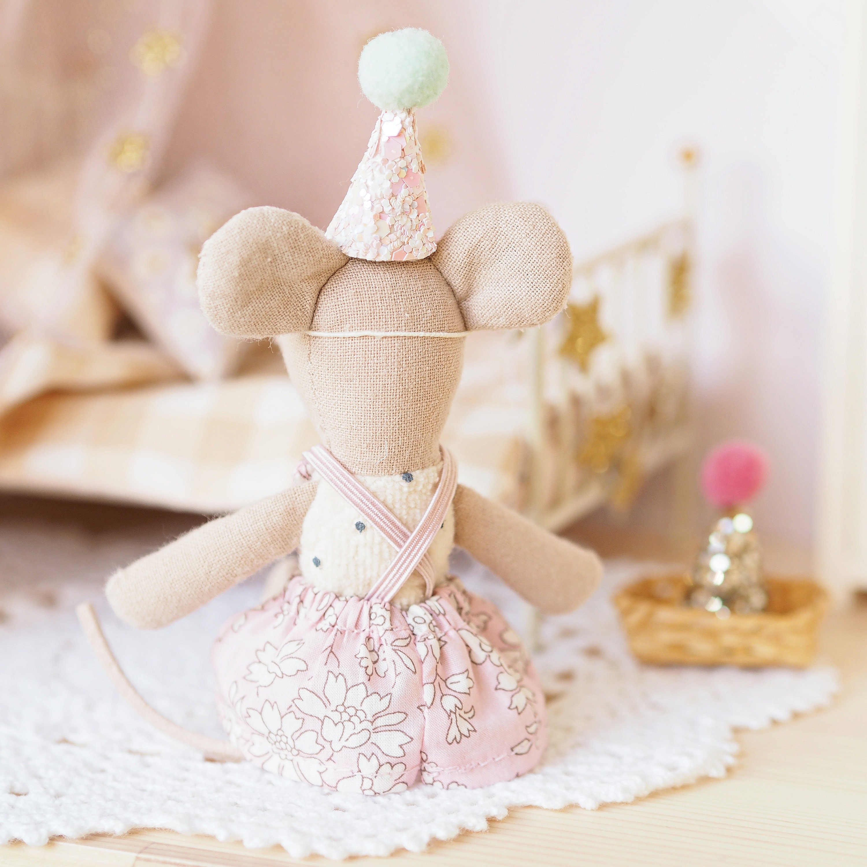 Maileg Party Hat Maileg Mouse Outfit Maileg Bunny Pom - Etsy