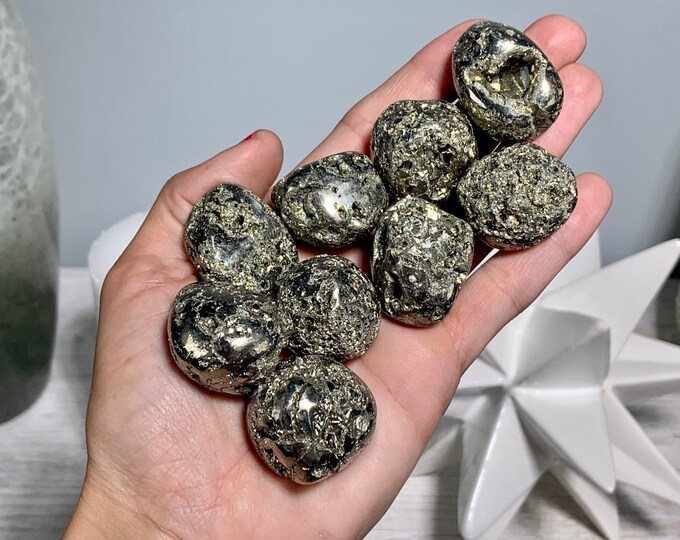 XL Tumbled Pyrite Cluster, Pyrite Stone, Pyrite Geode, Fool's Gold, - Etsy