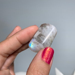 Medium Rainbow Moonstone, Tumbled Rainbow Moonstone, Blue Flash ...