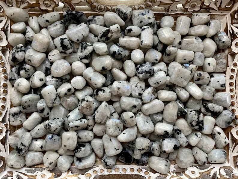 Medium Rainbow Moonstone Tumbled Rainbow Moonstone Blue - Etsy