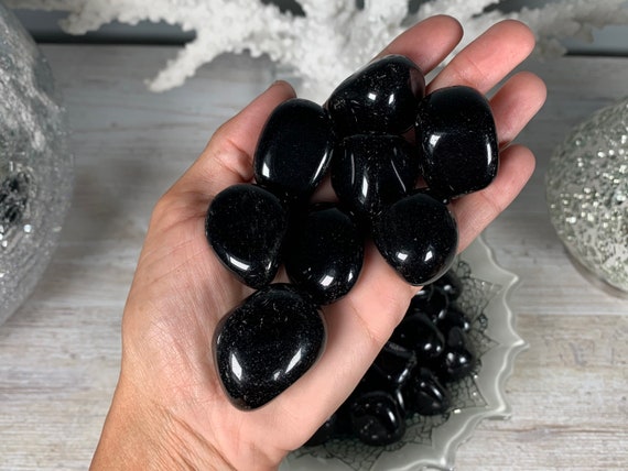 Large Black Obsidian Tumbled Black Obsidian Volcanic Glass - Etsy