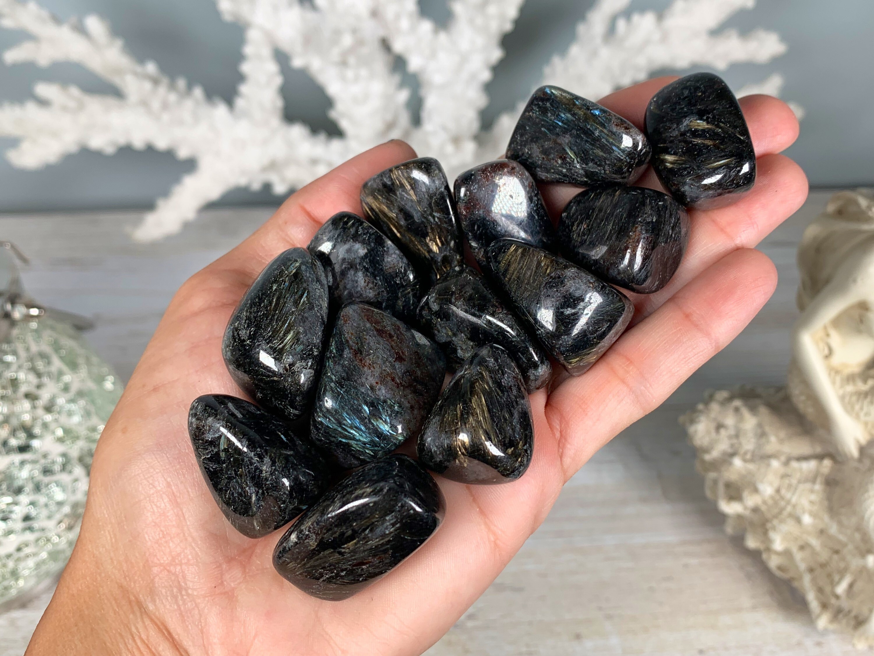 Arfvedsonite Tumbled