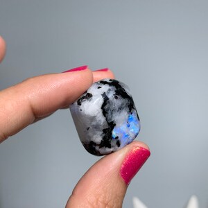 Medium Rainbow Moonstone, Tumbled Rainbow Moonstone, Blue Flash ...