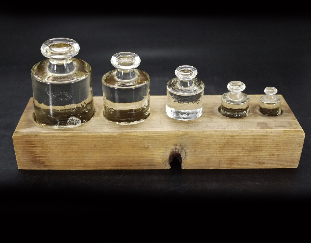 Antique Apothecary Balance Scale Pressed Glass Weights, S/5 - Etsy