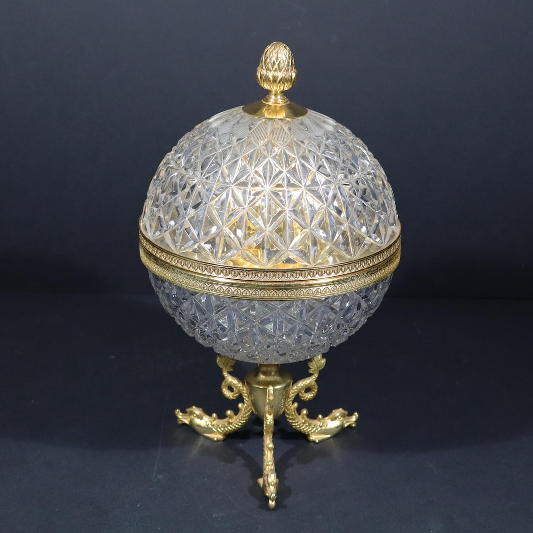 French Ormolu Crystal Drinks Set, Vintage Cut Glass Vodka Chiller - Add ...