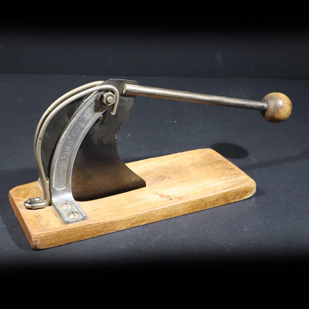 Antique French Baguette Bread Slicer Tabletop Bread Guillotine French ...