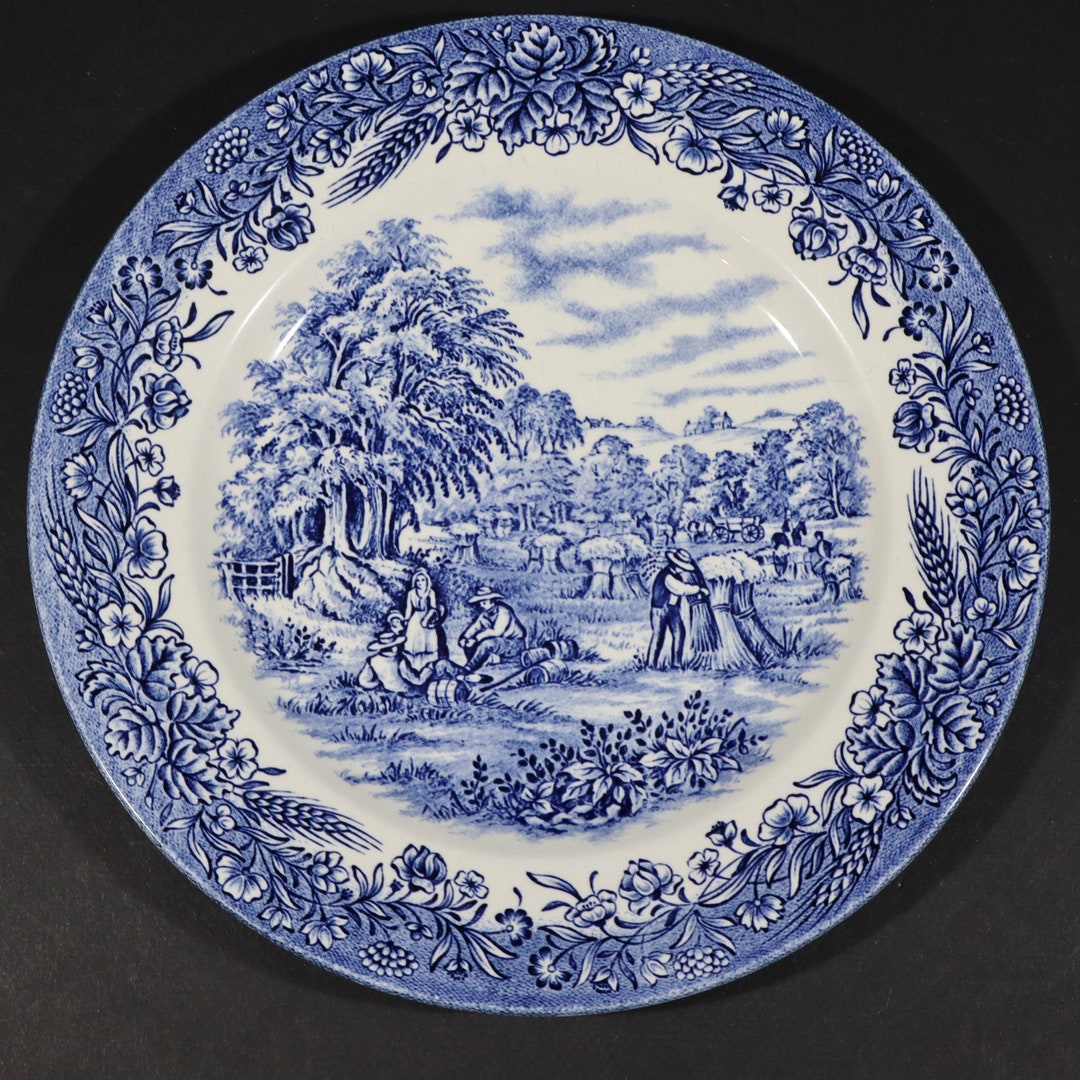Vintage English Ironstone Tableware, Set of 2 Churchill Blue Dinner ...