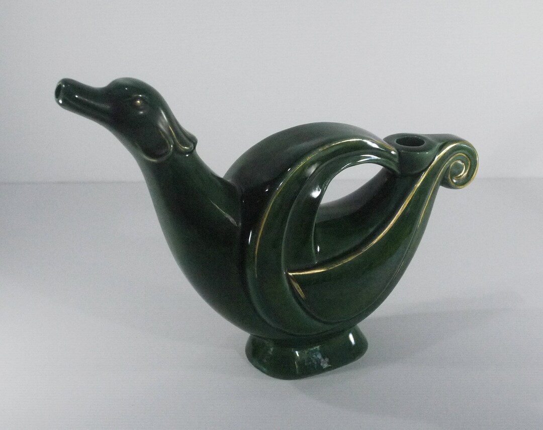 Vintage Green Ceramic Decanter for Garnier - Etsy