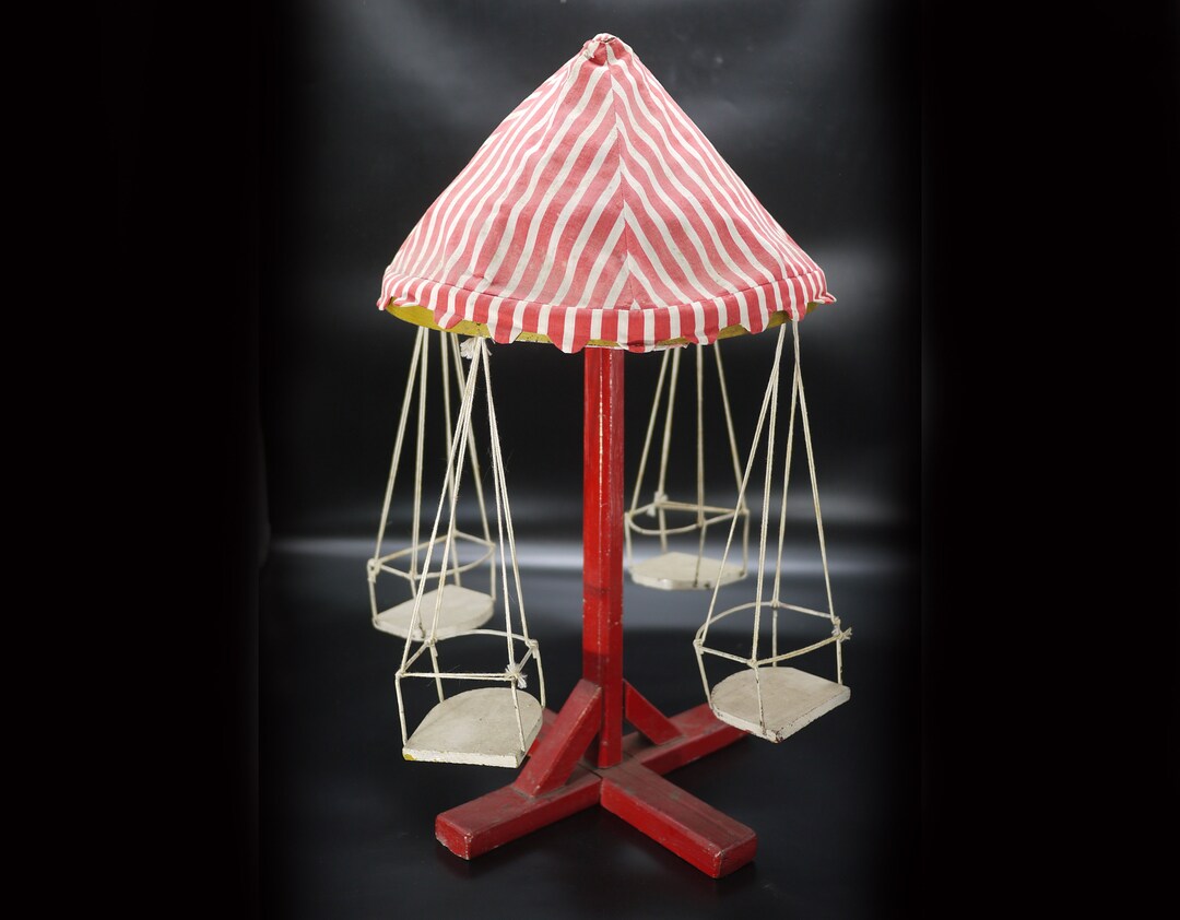 French Folk Art Wooden Wind up Carousel Toy - Etsy