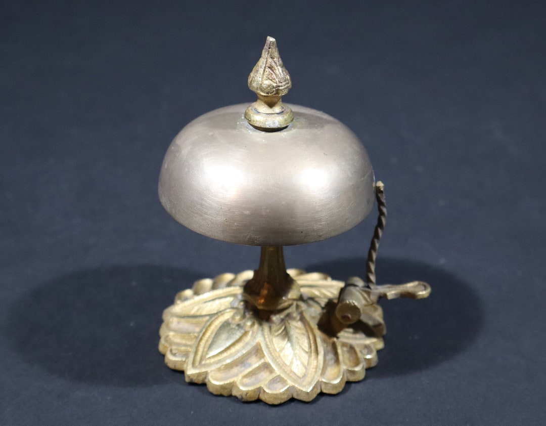 French Antique Bronze Hotel Bell, Desk Service Bell - Etsy