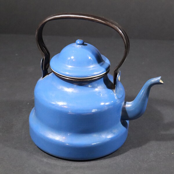 Blue Enamel Teapot - Etsy