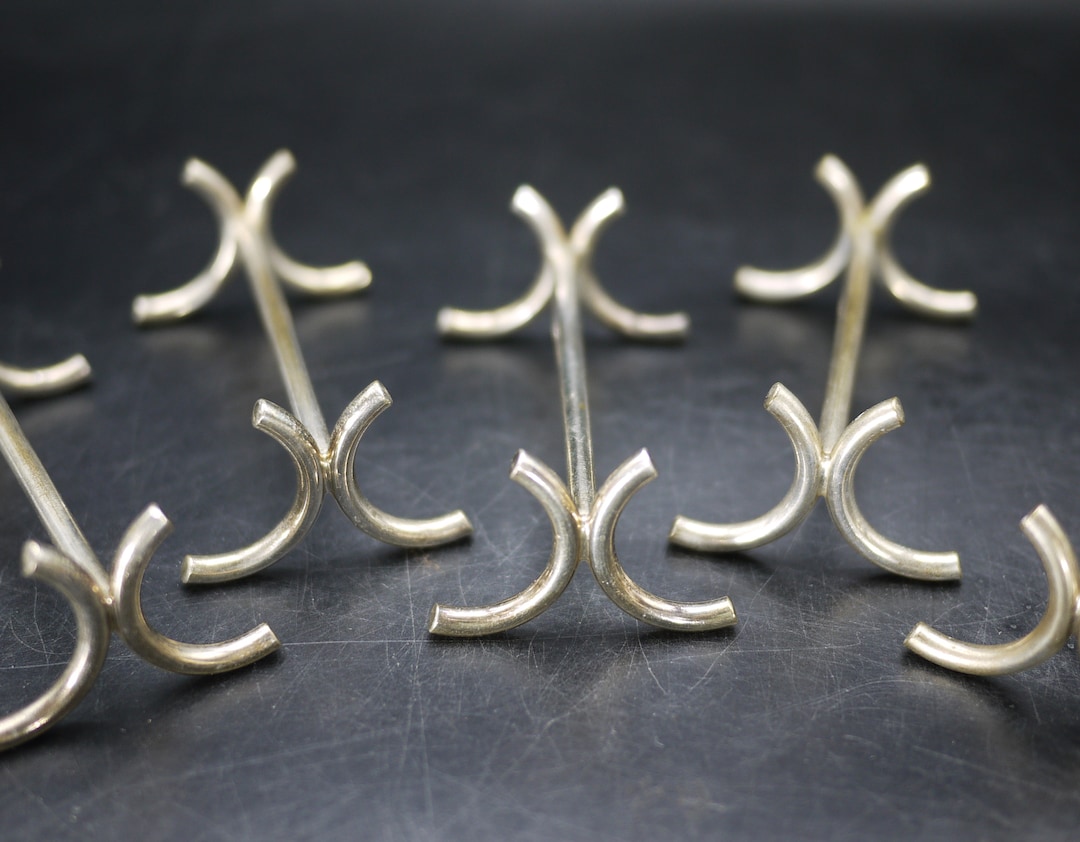 Silver Plated Antique Knife Rests With Geometric Design, S/12 - Etsy