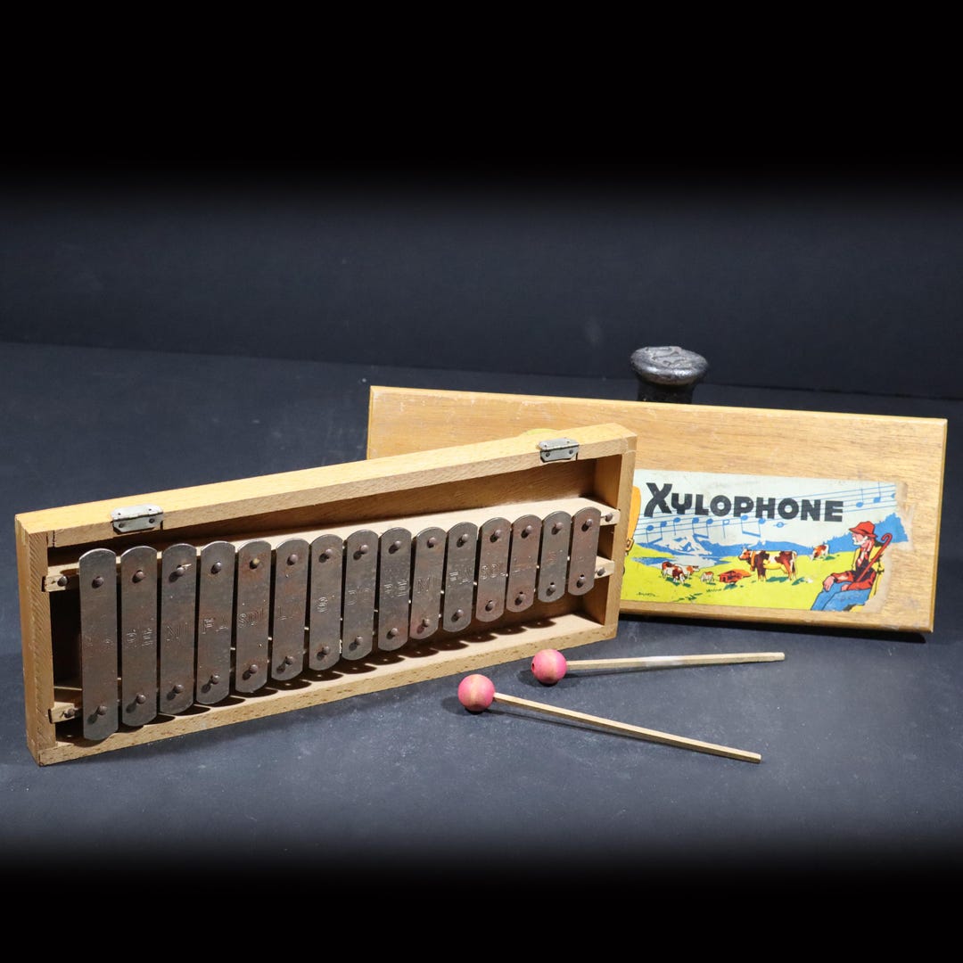 Mid Century French Wooden Xylophone With Mallets Vintage Musical Toy - Etsy