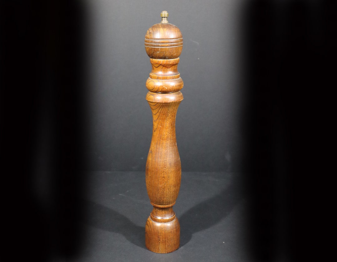 French Vintage Wooden Giant Pepper Mill - Etsy