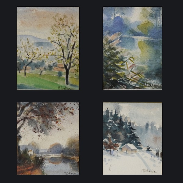 4 Seasons Paintings - Etsy