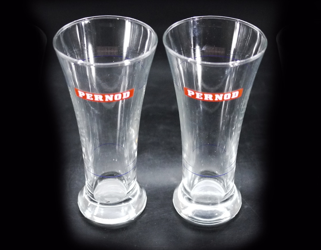 Vintage French Set of Pernod Glasses for Collector, S/2 - Etsy