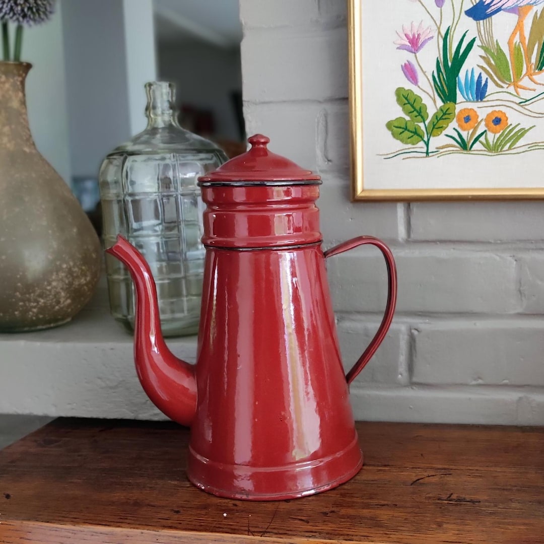 1950s French Large Drip Coffee Maker in Chocolate Color, Vintage ...