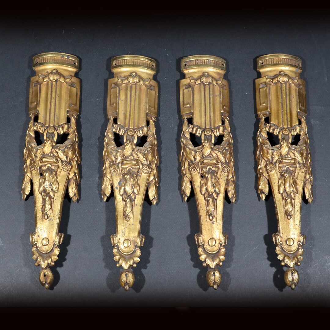 Antique French Bronze Furniture Pediment Set - Etsy