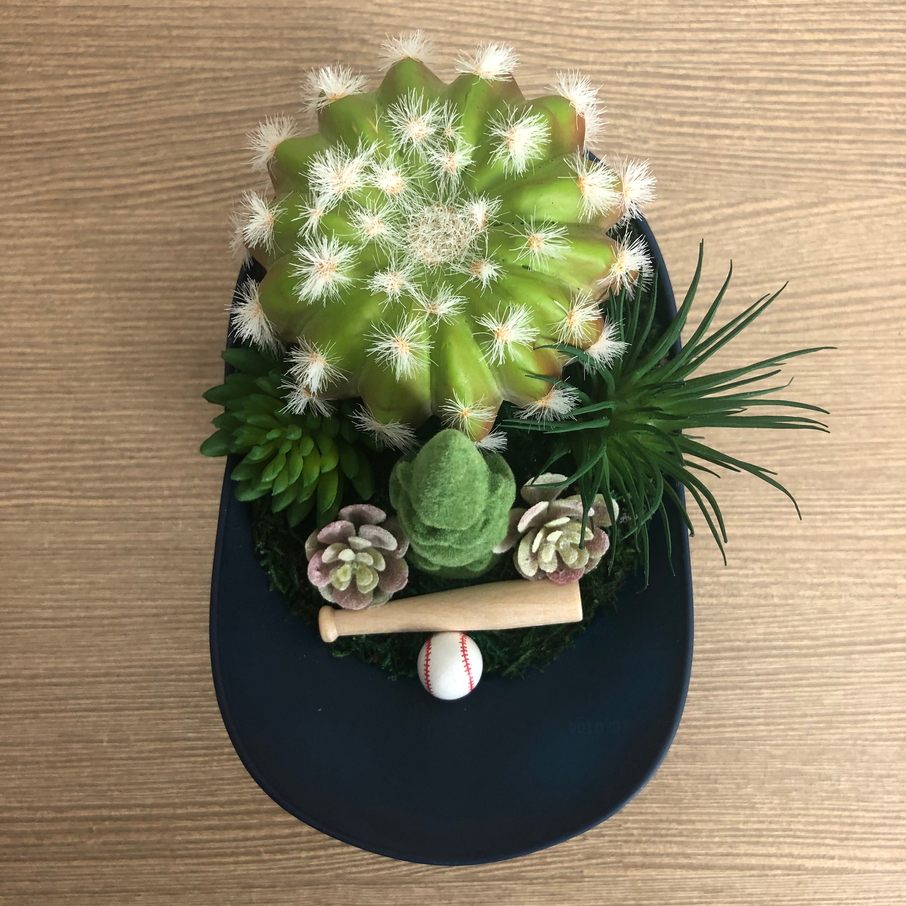 San Diego Padres Mini Baseball Helmet Faux Succulent Arrangement With ...