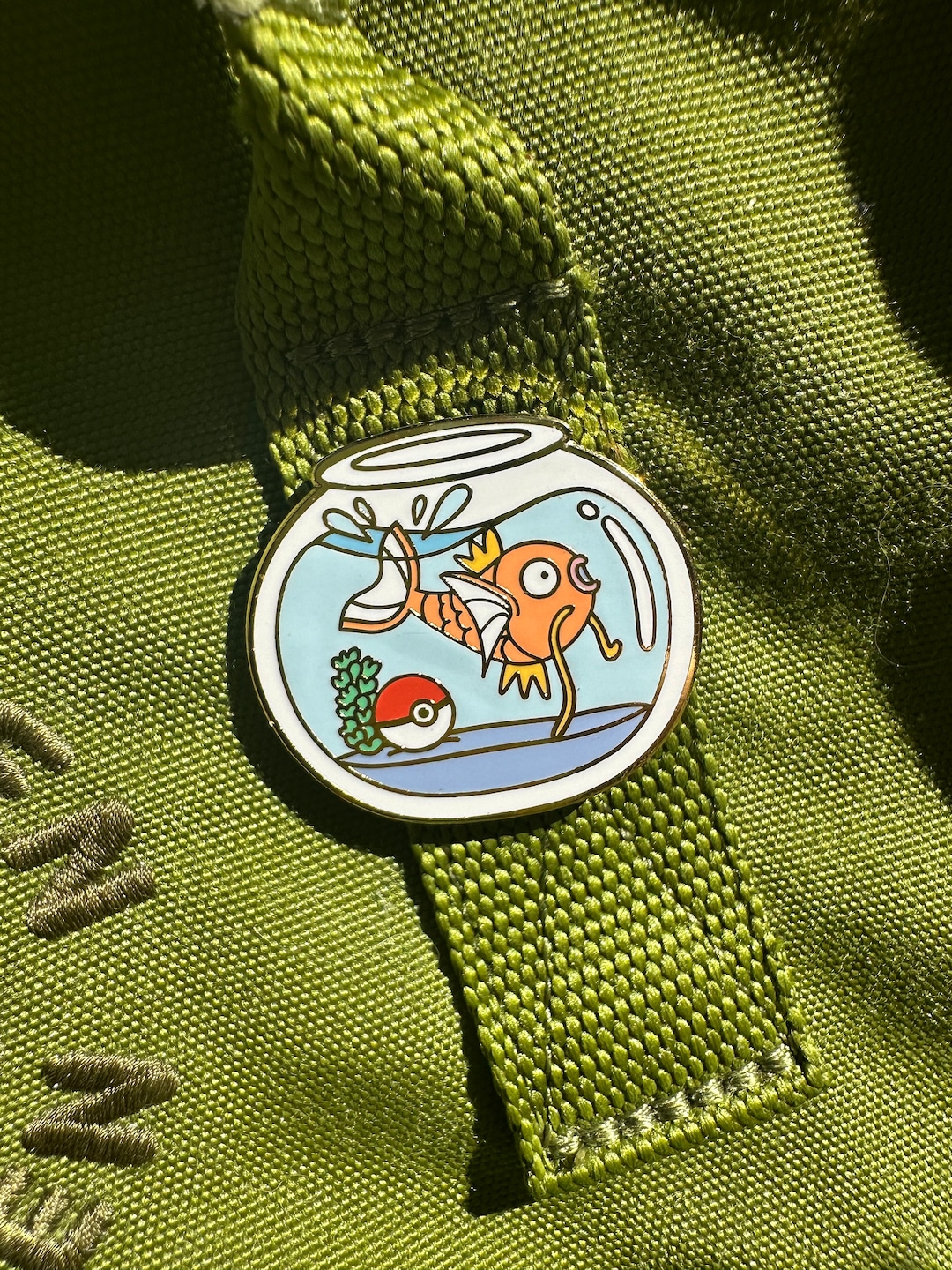 Fishbowl Magikarp Hard Enamel Pin - Gold Color Plated - Etsy